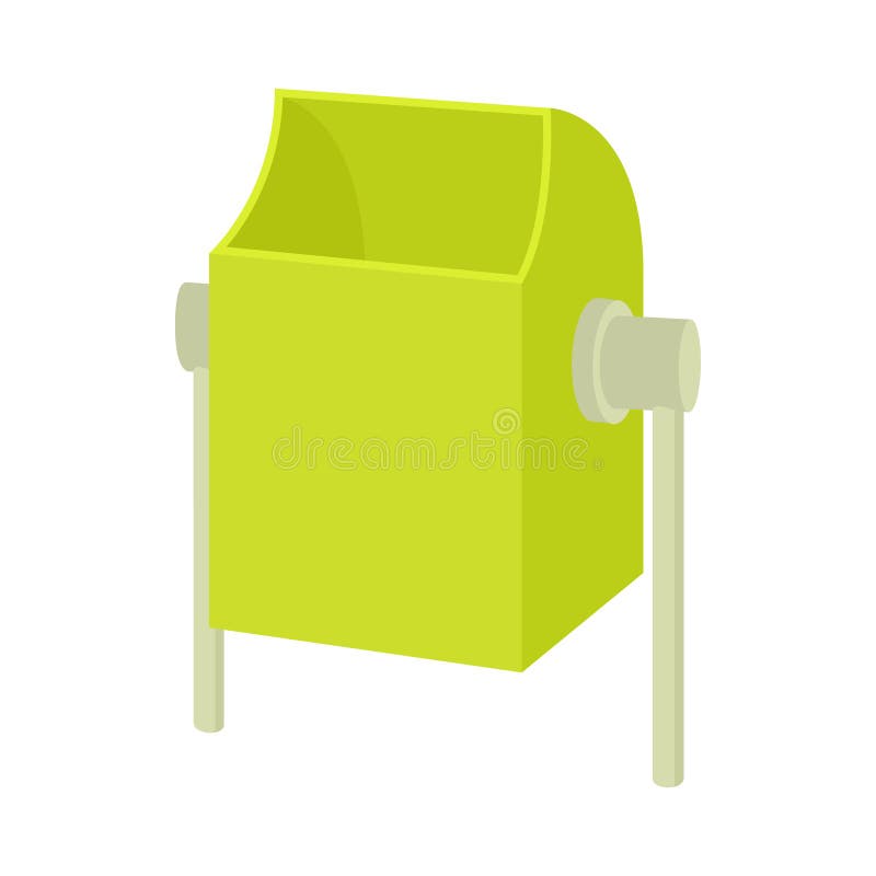 Outdoor Green Bin Icon, Cartoon Style Stock Vector - Illustration of ...