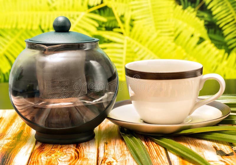 Outdoor Green Tea Indicates Fresh Refreshments and Refreshes Stock ...