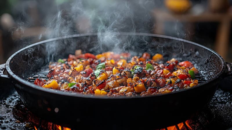 Outdoor Grilling Vegetables, Smoky Flavor Stock Image - Image of ideas ...