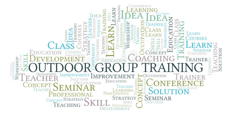 Outdoor Group Training Word Cloud. Stock Illustration - Illustration of ...