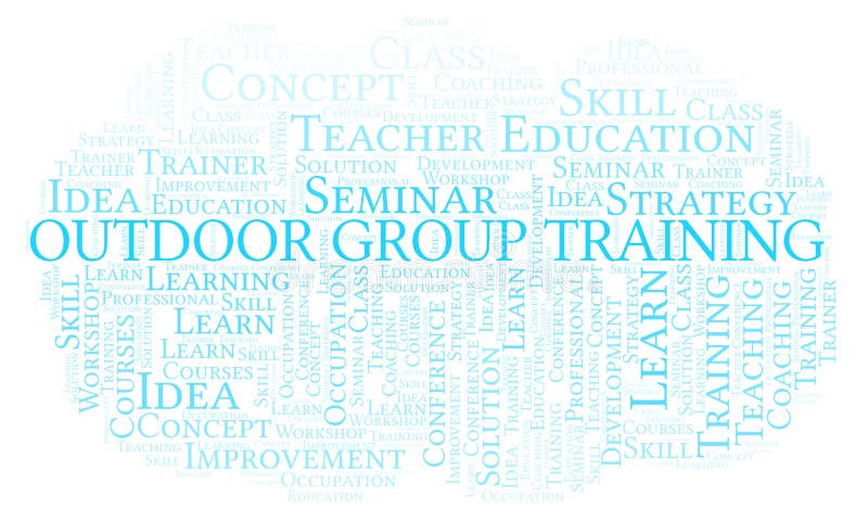 Outdoor Group Training Word Cloud. Stock Illustration - Illustration of ...