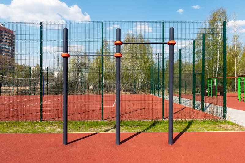 Outdoor Gym for Street Workout. Outdoor Sports Complex Stock Photo ...