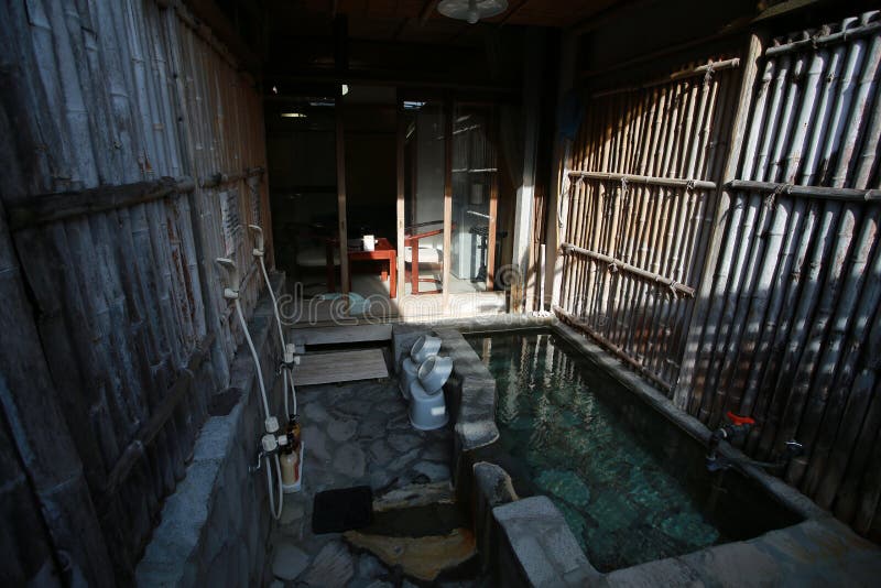 Outdoor Hot Spring in Japan Stock Image - Image of traditional ...