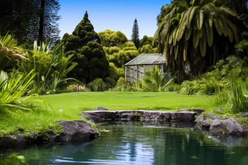 Outdoor Hot Spring Serene Garden Setting Stock Photos - Free & Royalty ...