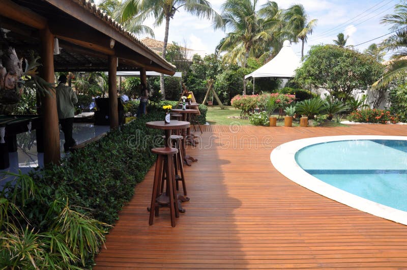 Outdoor Hotel Swimming Pool Stock Photo - Image of seats, hotel: 26456100