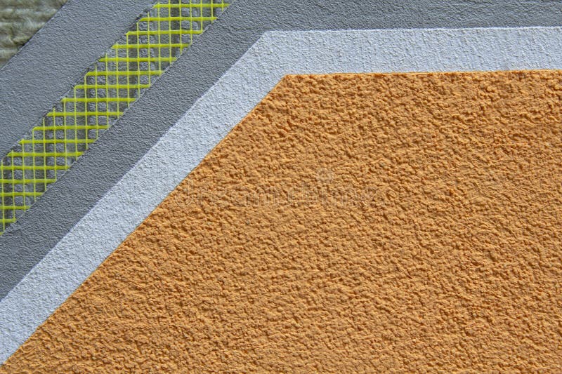 Outdoor Insulation Wall Plastered Wall Cross Section on the Stand Stock ...