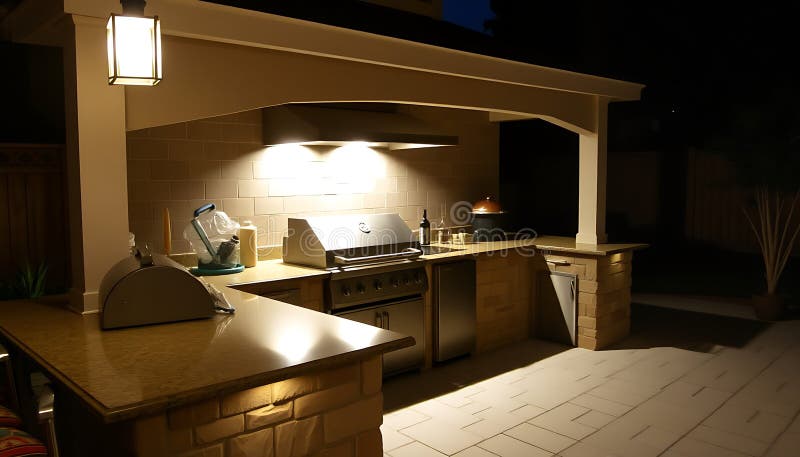Outdoor Kitchen Grill Station, Backyard Cooking and Patio Culinary ...