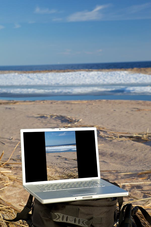 Outdoor laptop stock image. Image of simplicity, context - 9862019