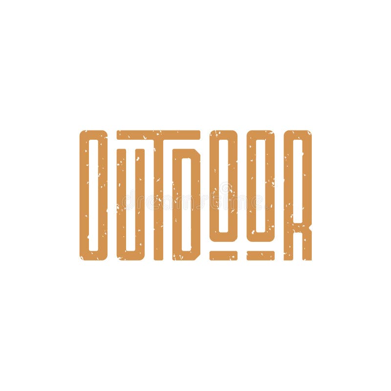 Outdoor Lettering Typography Stock Vector - Illustration of design ...