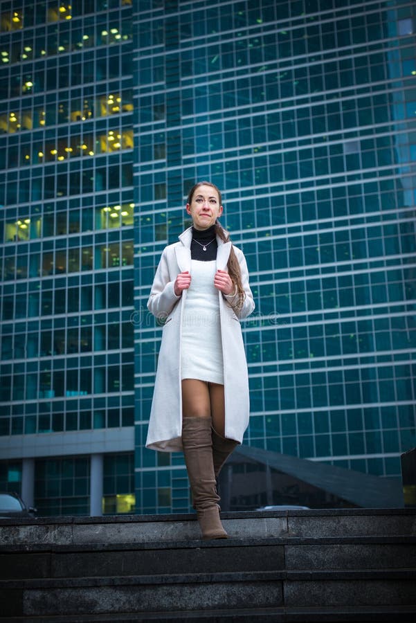 Young Woman Walking in a Business Center Stock Photo - Image of female ... Young Woman Walking in a Business Center Stock Photo - Image of female ...
