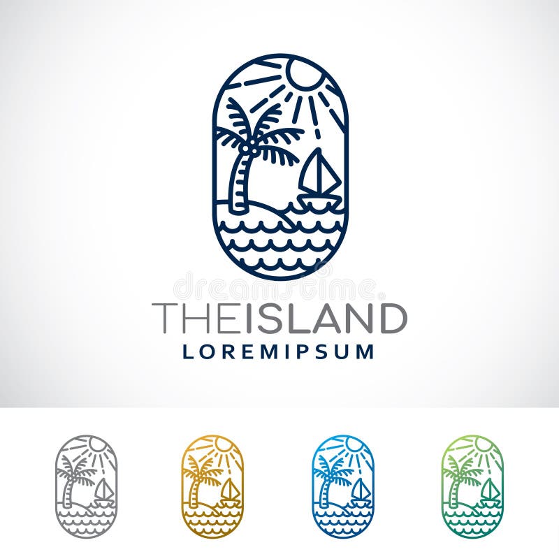 Outdoor Line Logo Design Template Stock Vector - Illustration of brand ...