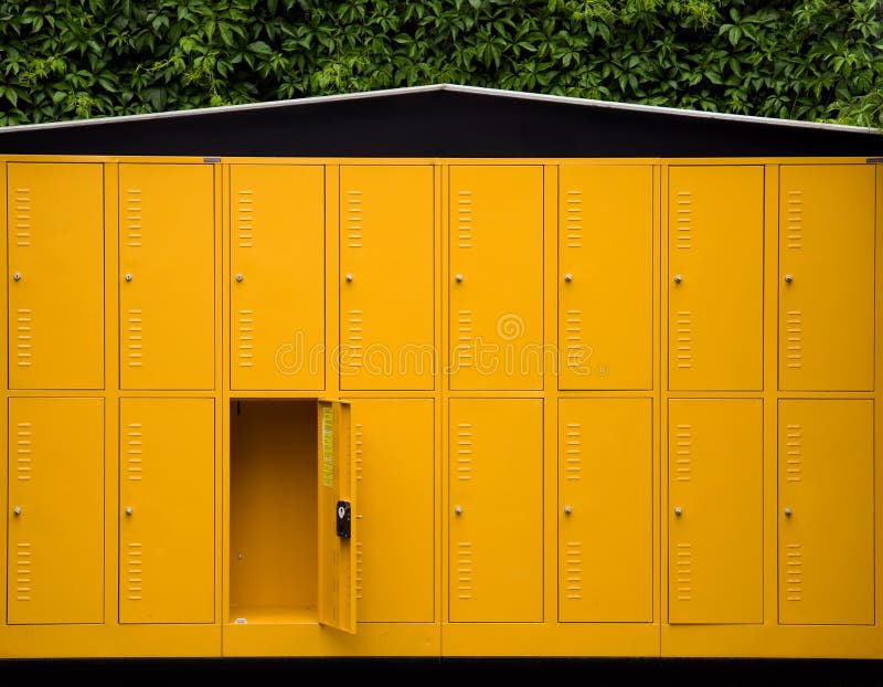Outdoor Lockers stock photo. Image of combination, plant - 5422694