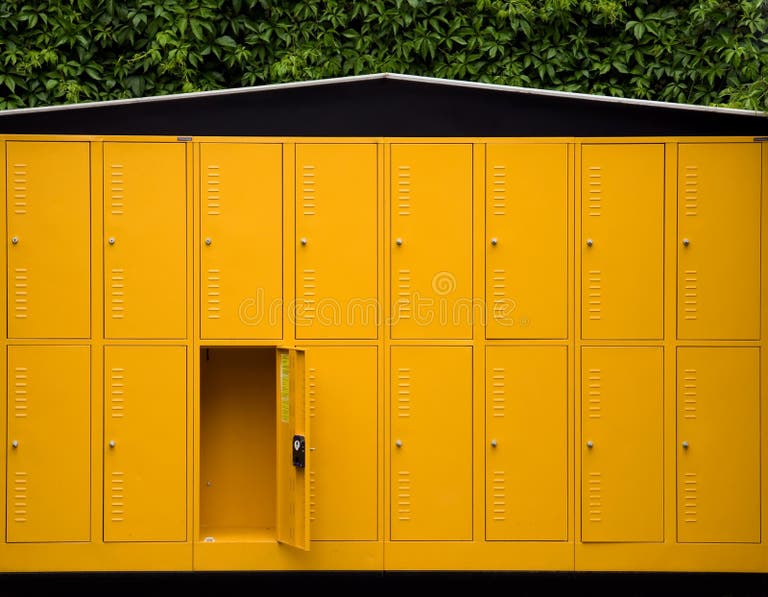 Outdoor Lockers stock photo. Image of combination, plant - 5422694