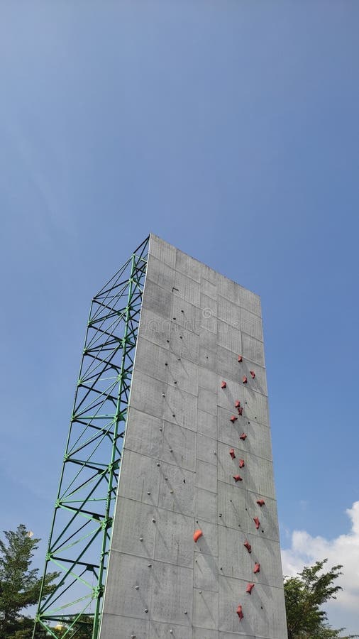 Outdoor Long Cliff Training Ground Stock Image - Image of training ...