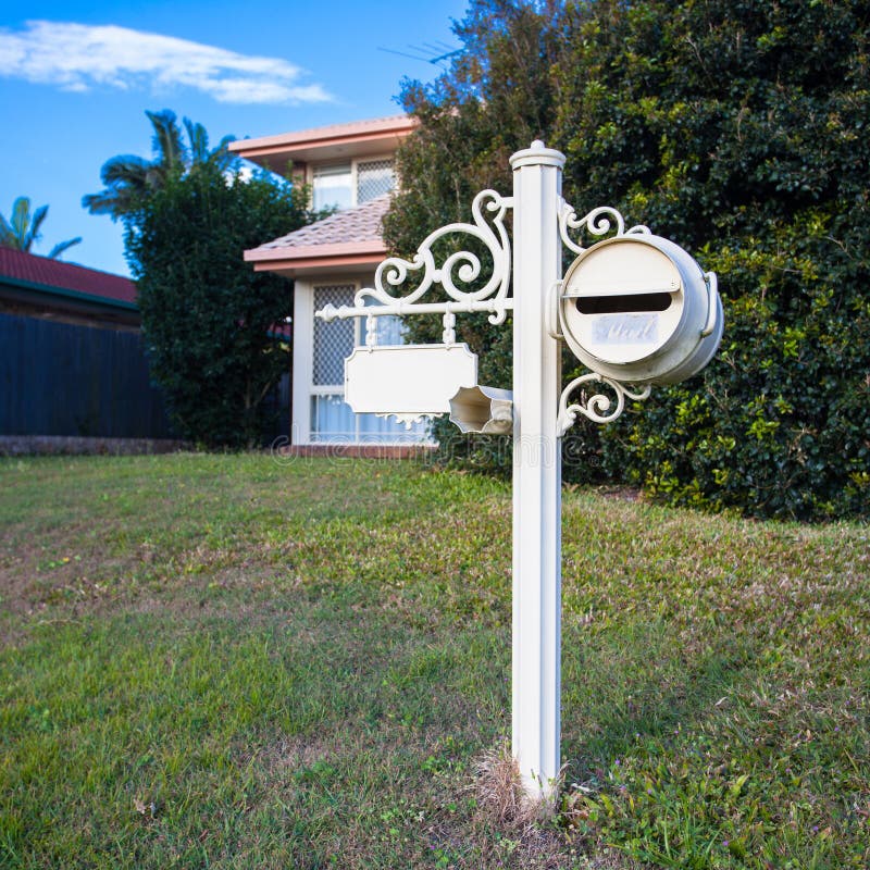 Outdoor Mailbox stock image. Image of blue, post, mailbox - 38770625