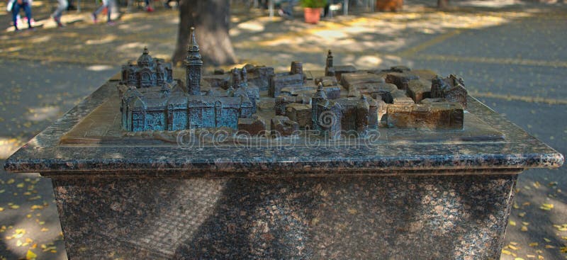 Outdoor Marble Representation of a City Editorial Stock Photo - Image ...