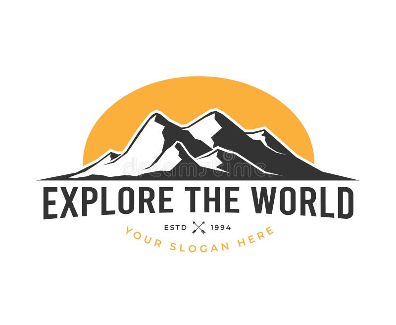 Outdoor Mountain Explore Logo Design Stock Vector - Illustration of ...