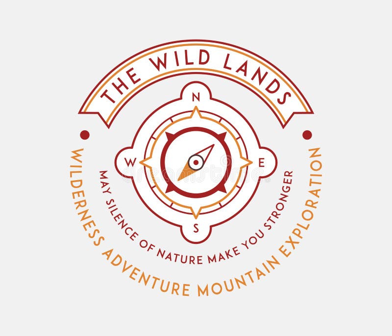 Outdoor native wild lands stock illustration. Illustration of label ...