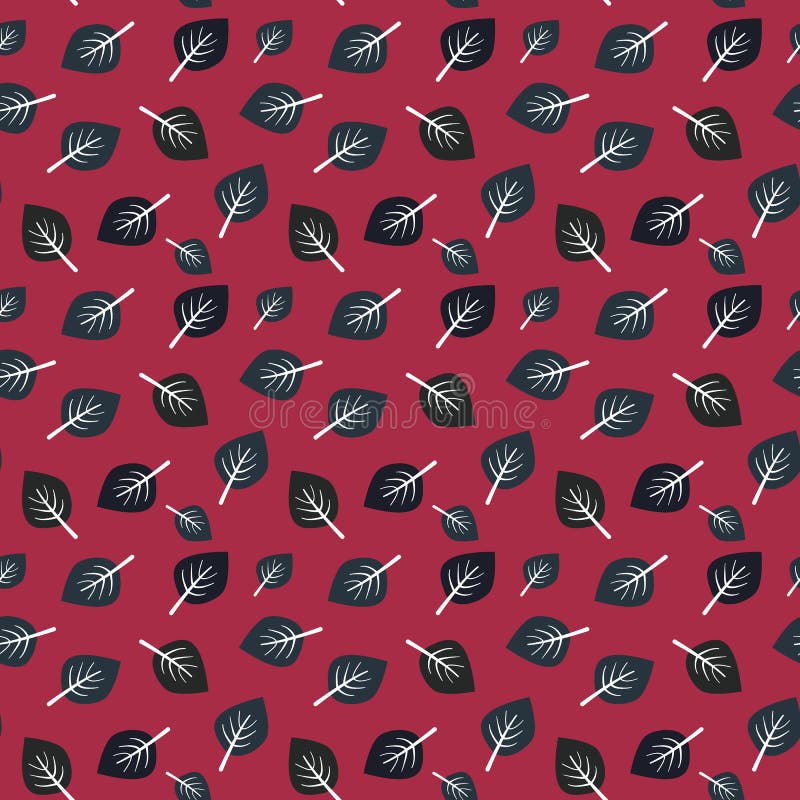 Seamless Vector Leaf Repeating Pattern Stock Vector - Illustration of ...