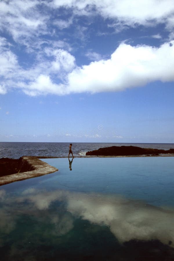 Outdoor Nature Swimming Pool Stock Photo - Image of atlantic ...