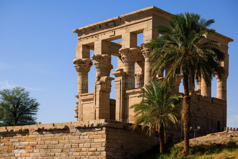 Temple of Isis Aka Temple of Philae in Aswan - Egypt Stock Photo ...