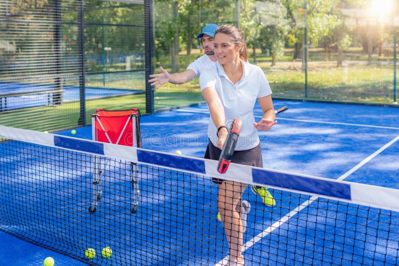 Outdoor Padel Personal Training Stock Photo - Image of improve, expert ...