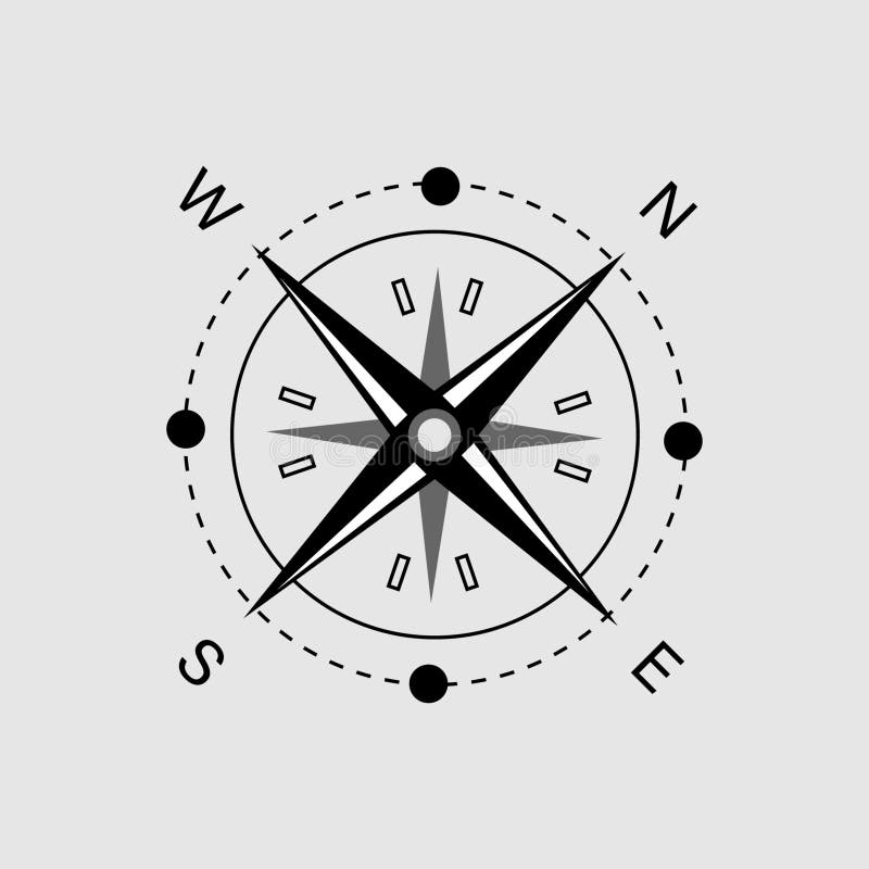 Cardinal Direction Vector stock vector. Illustration of exploration ...