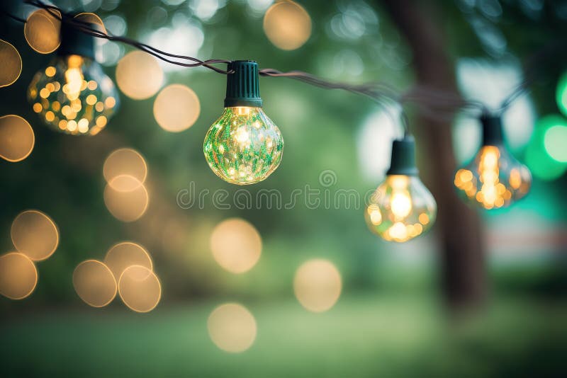 String Light Backyard Stock Illustrations – 80 String Light Backyard ...