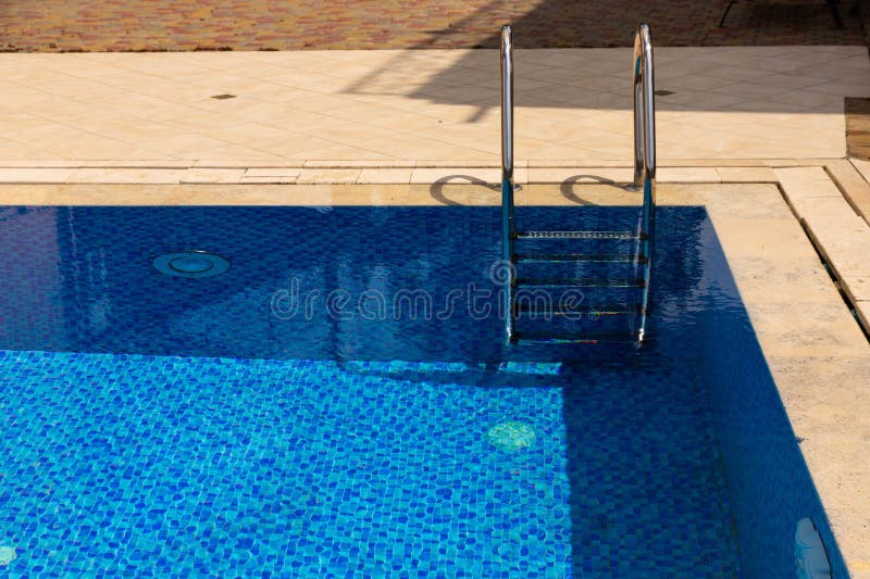 Outdoor Pool with Blue Water without People Stock Image - Image of pool ...