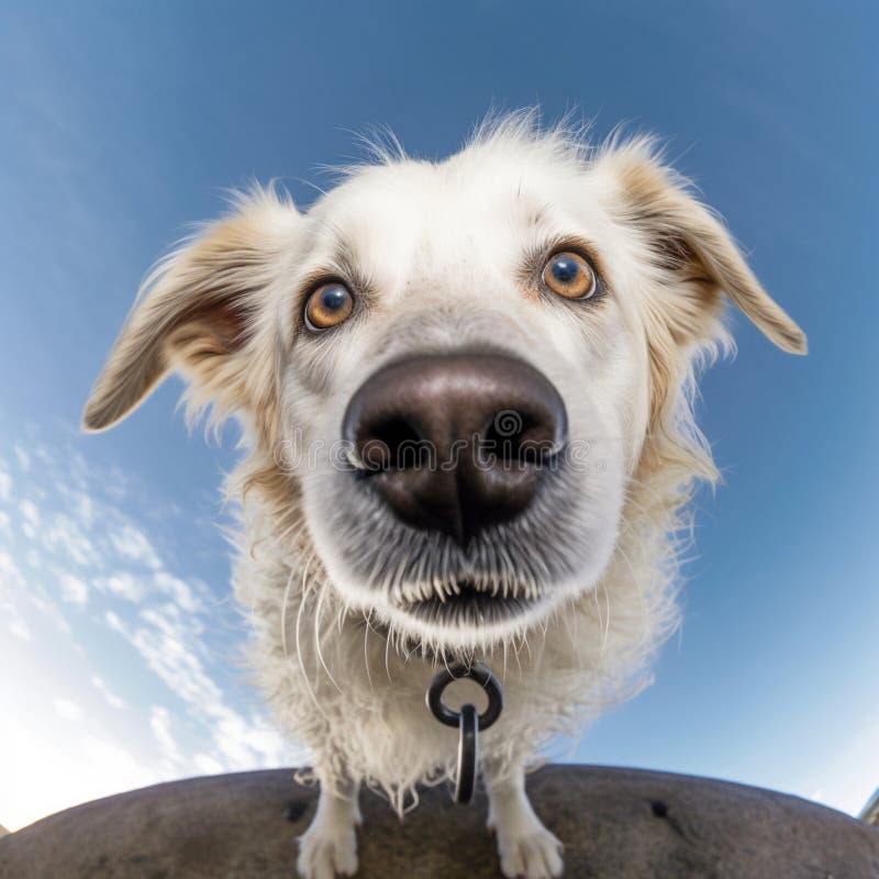 Outdoor Portrait of Dog Looking at the Camera, 360 Degrees Panorama, AI ...