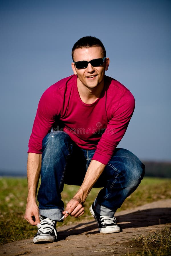 Outdoor portrait of man stock image. Image of face, adult - 13593205