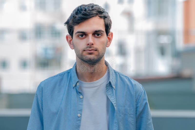 Portrait of Natural Young Man Stock Photo - Image of outdoor, hispanic ...