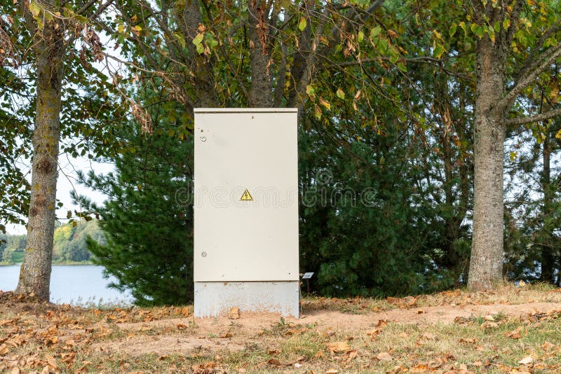 Outdoor Power Control Cabinet Stock Image - Image of outdoor, metal ...