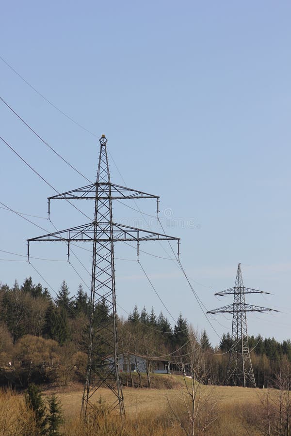 Outdoor power lines stock photo. Image of high, transition - 101089666