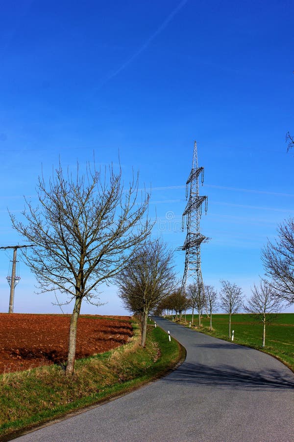 Outdoor power lines stock photo. Image of stromkabel - 89337340