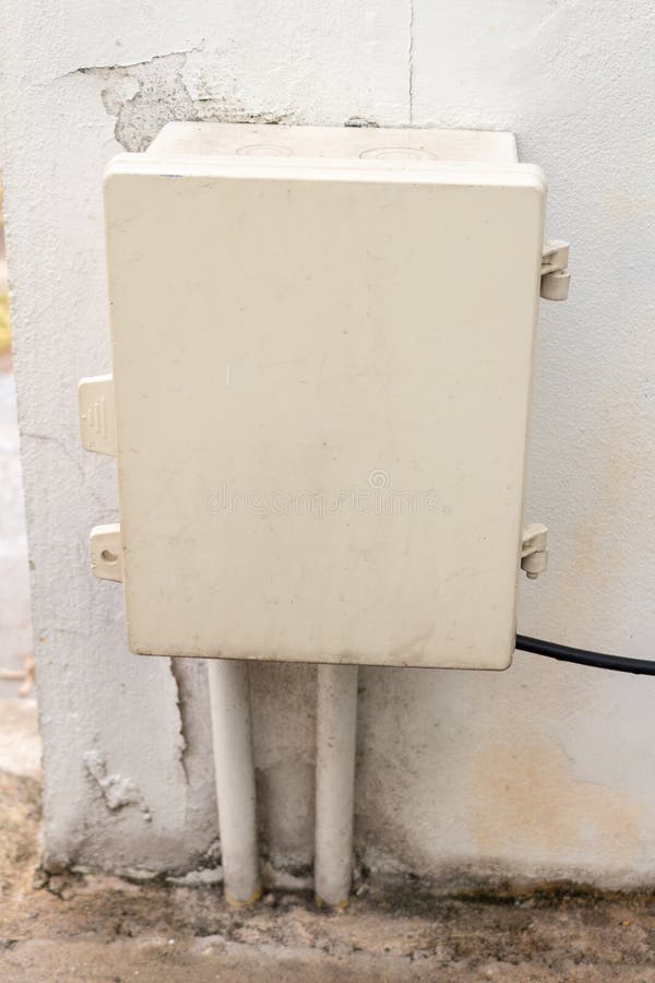 Outdoor Power Outlet Box Switch Plug Stock Photo - Image of line ...