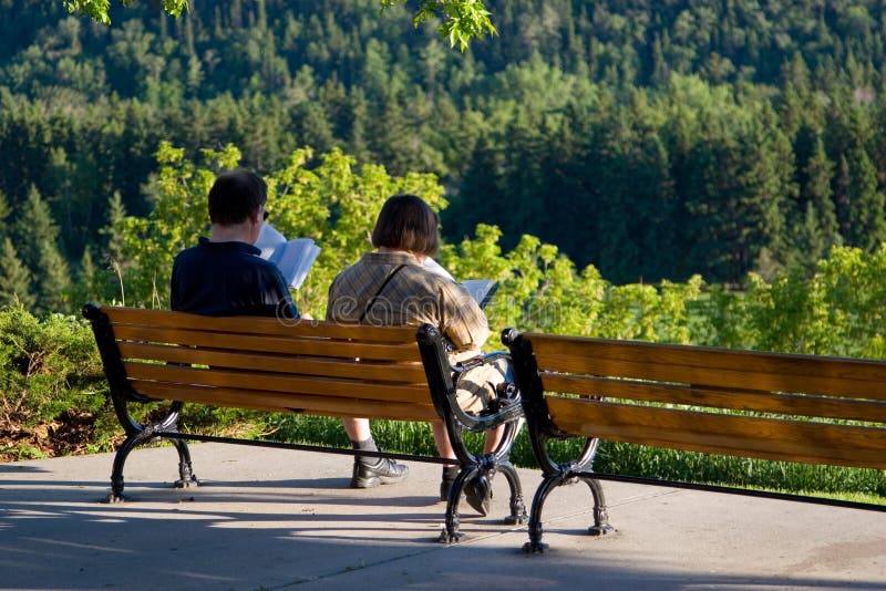 Outdoor Reading stock photo. Image of relax, benches, outside - 833402
