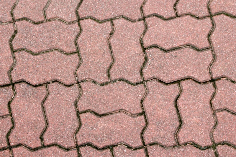Outdoor Red Concrete Block Floor Stock Image - Image of ground ...