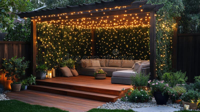 Outdoor Relaxation Space, Outdoor Relaxation Space with a Raised Wooden ...
