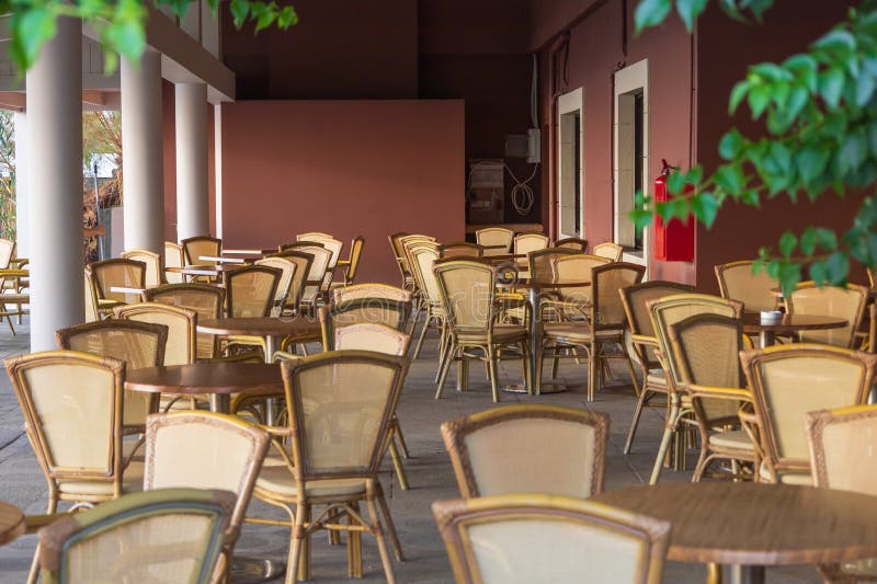 Outdoor Restaurant Area by the Pool for Relaxation Stock Photo - Image ...