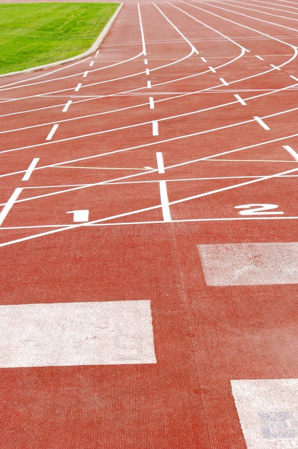 Outdoor running track stock image. Image of finish, sprinting - 15990797