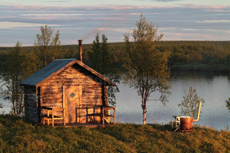 Outdoor sauna stock photo. Image of heated, scene, landscape - 25627330