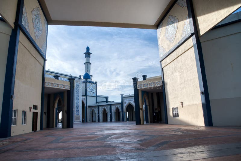 Outdoor Scene of the Famous Architectural Floating Tuminah Mosque ... Outdoor Scene of the Famous Architectural Floating Tuminah Mosque ...