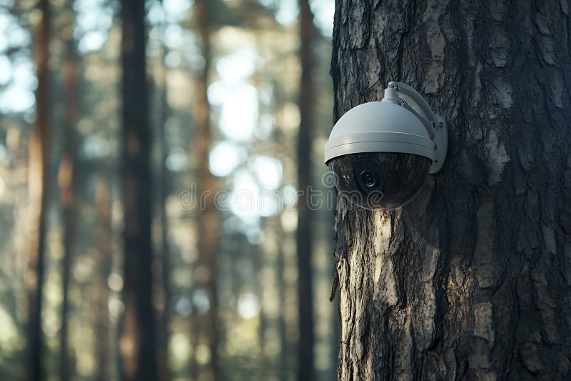 Outdoor Security Camera Concealed in Tree Branches for Stealth ...
