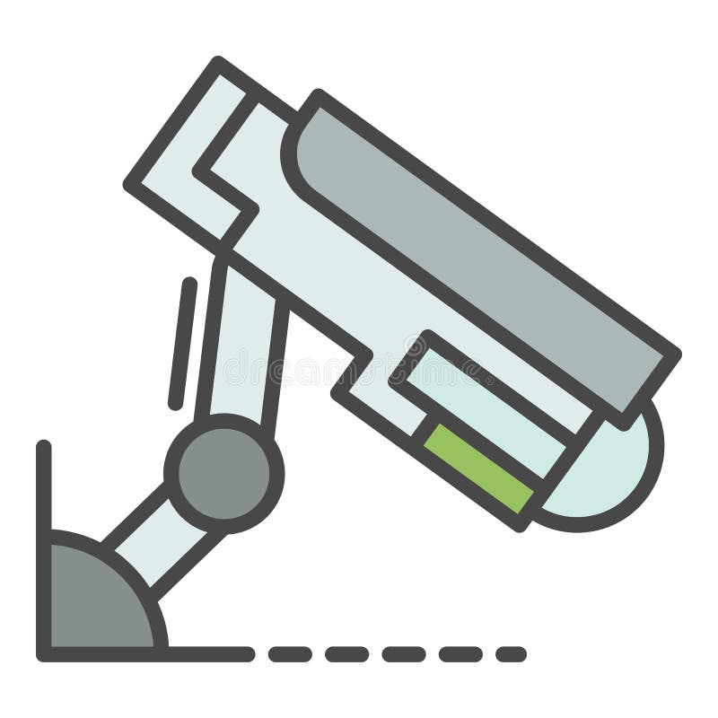 Outdoor Security Camera Icon Color Outline Vector Stock Vector ...