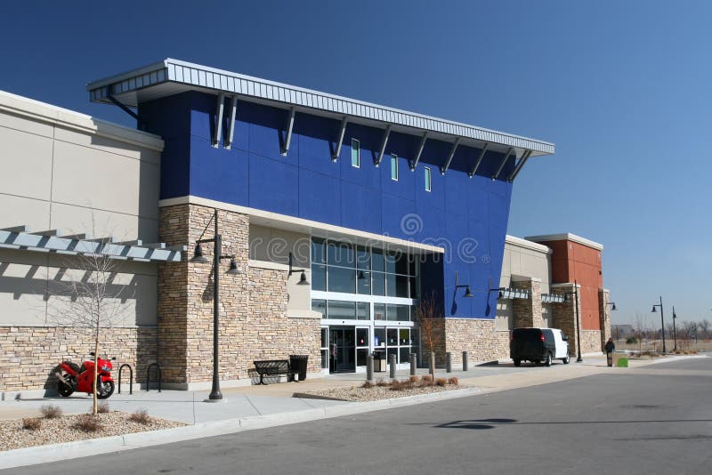 Outdoor Shopping Center stock image. Image of materials - 5792133