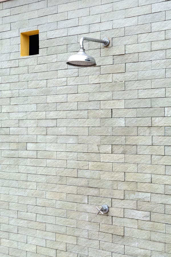 Outdoor shower head stock photo. Image of sanitary, shower - 49534850
