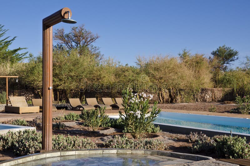 Outdoor Shower Horizontal stock photo. Image of tree - 24193530