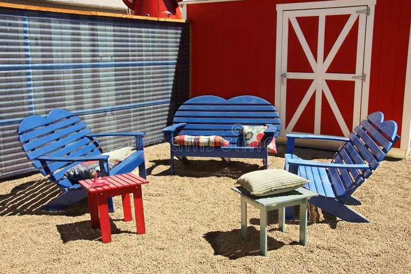 Outdoor sitting area stock image. Image of table, bright - 6031119