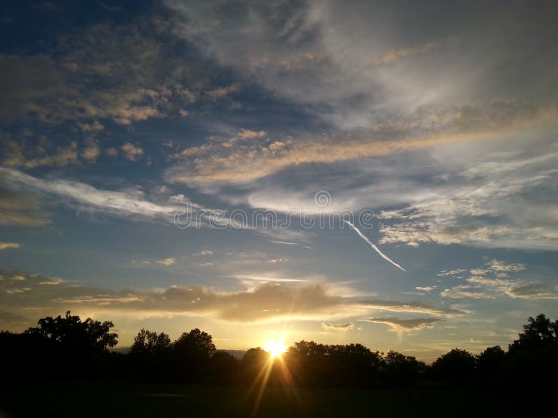 Sunset Beyond Clouds Art Sky Stock Photo - Image of sunset, outdoor ...